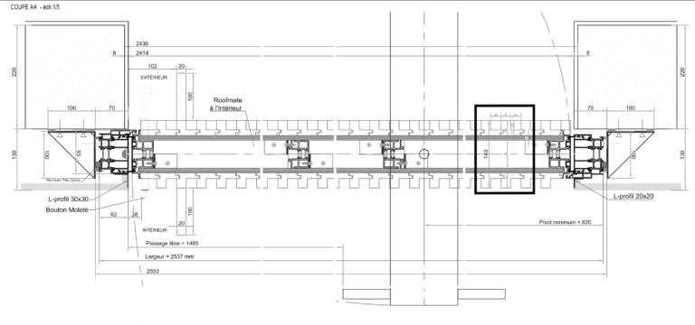 Porte sur pivot HYPI WOOD, menuiserie haut de gamme